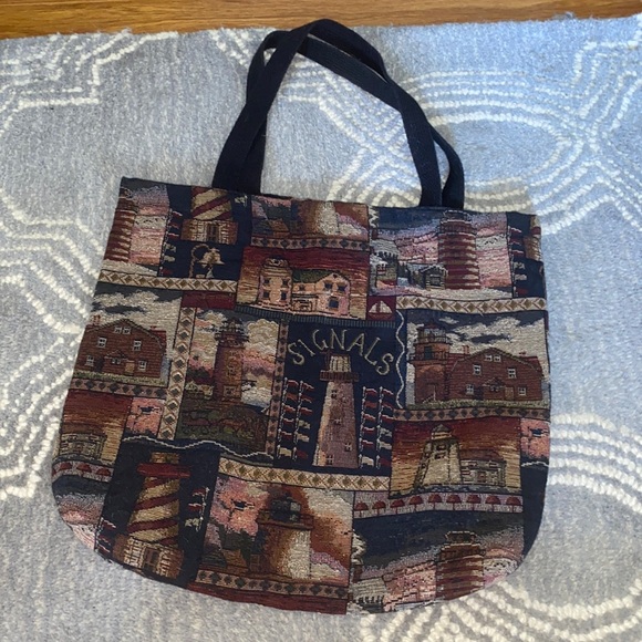 Vintage | Bags | Lighthouse Vintage Tote Bag | Poshmark